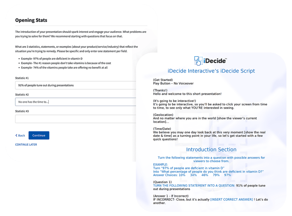 Features of the iDecide system - iDecide Interactive
